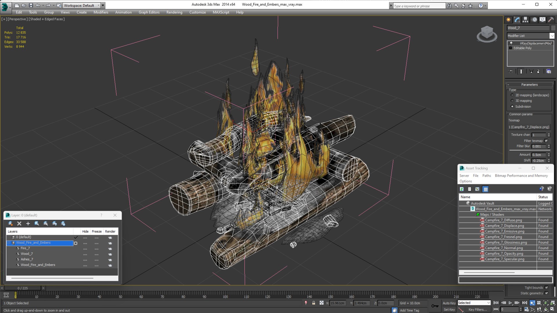 3D Wood Fire And Embers Model - TurboSquid 2262513