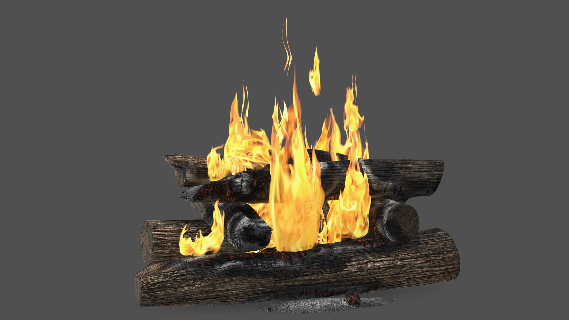 3D Wood Fire And Embers Model - TurboSquid 2262513