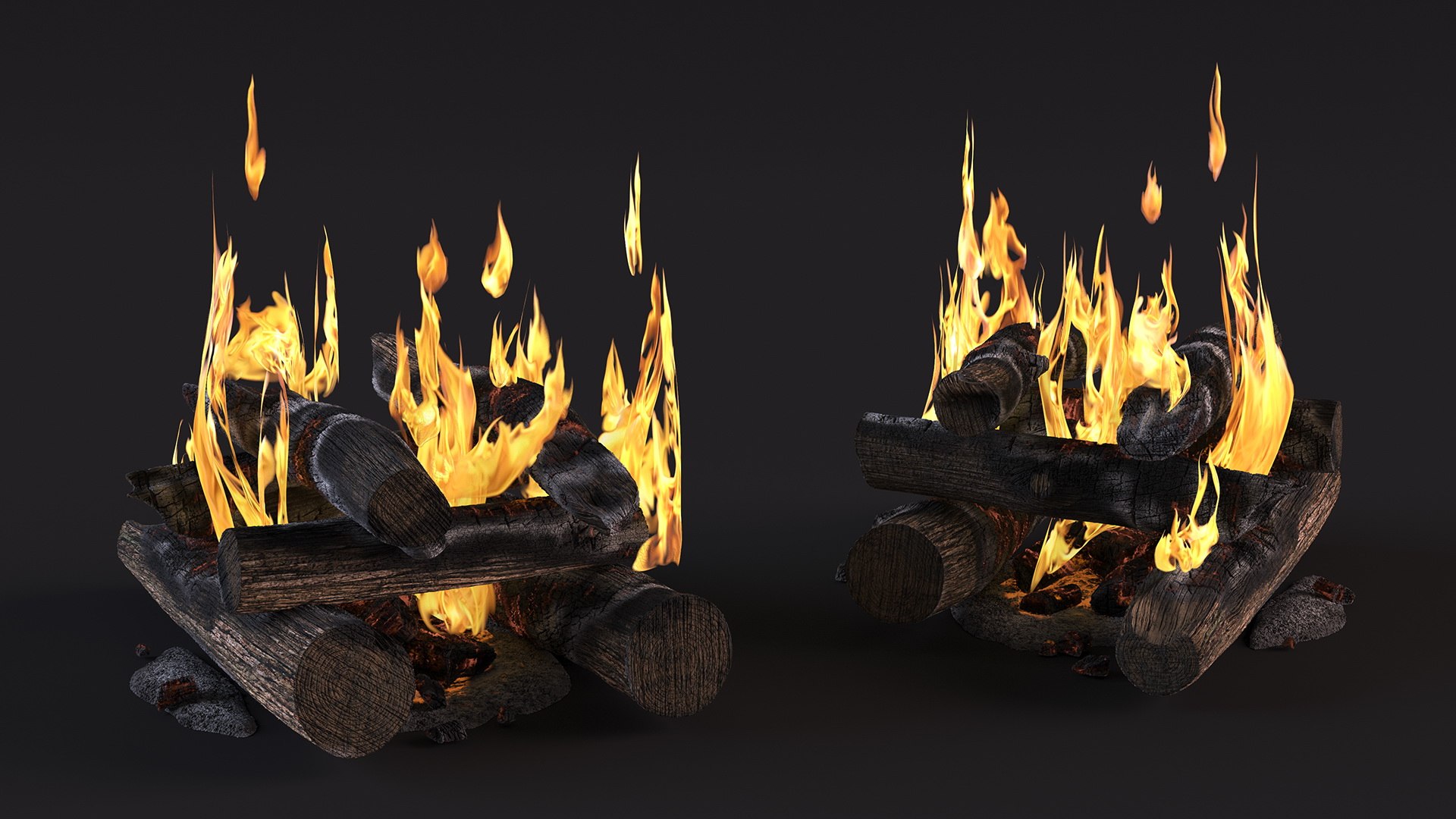 3D Wood Fire And Embers Model - TurboSquid 2262513