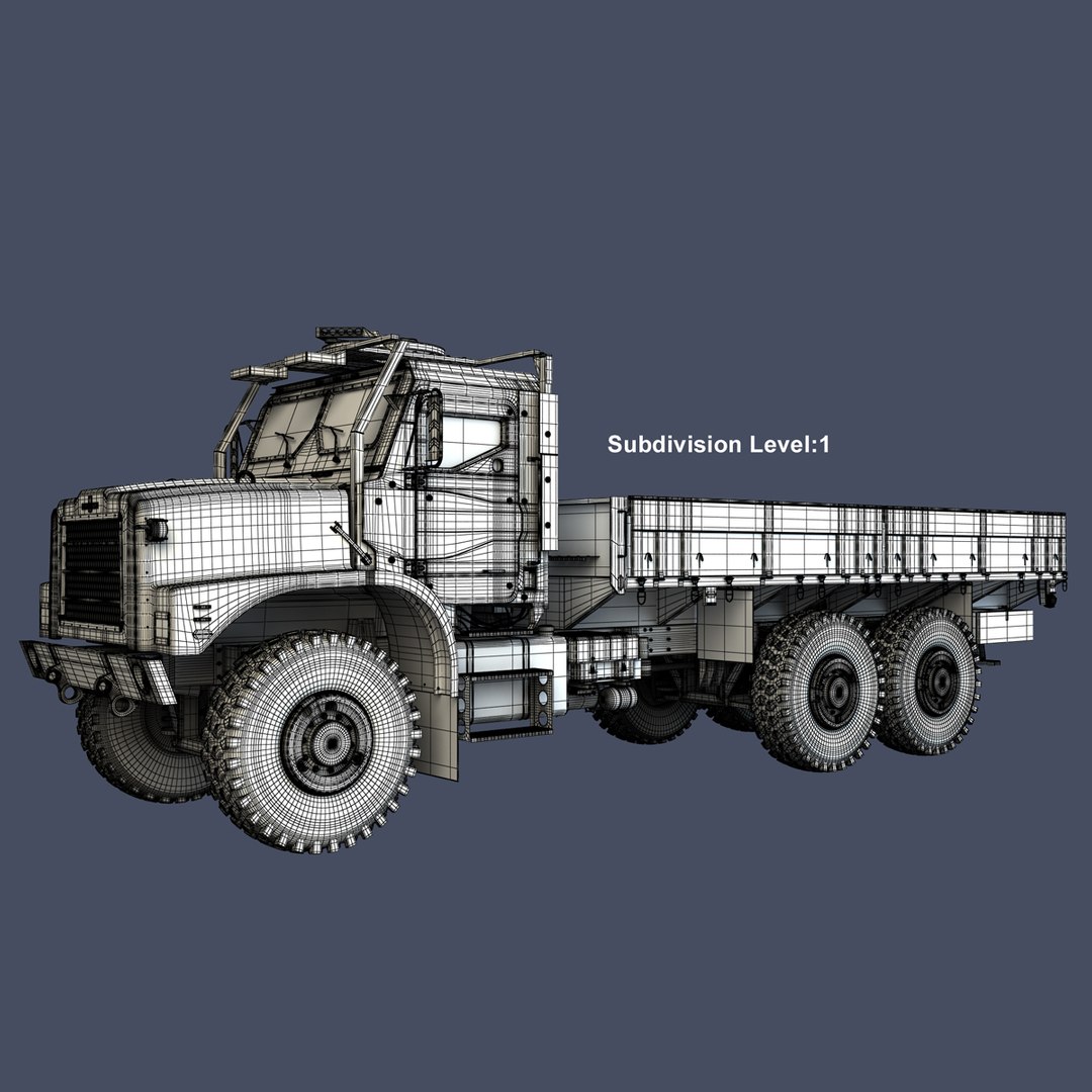Oshkosh Mtvr Amk27 3d Model