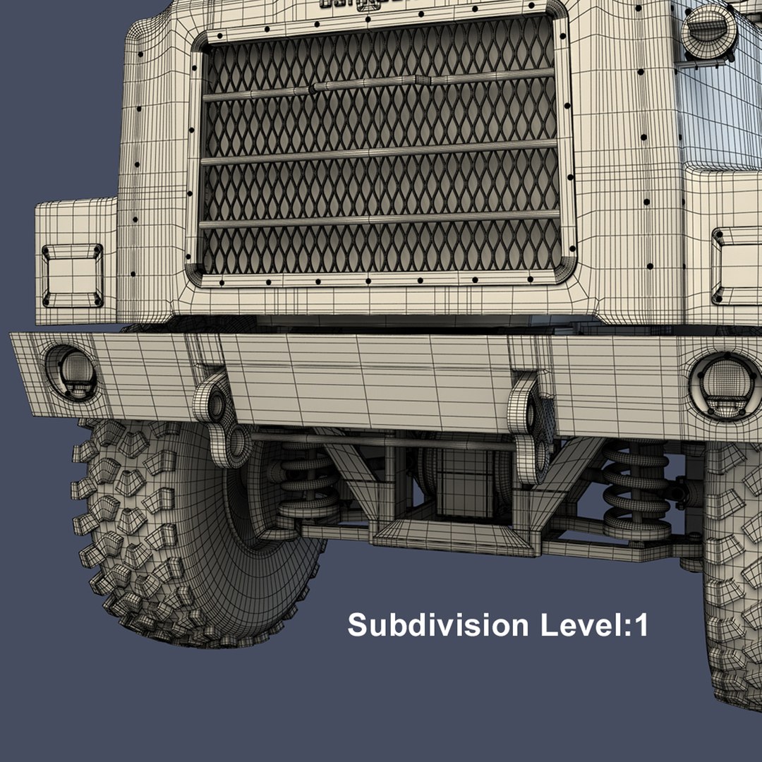 Oshkosh Mtvr Amk27 3d Model