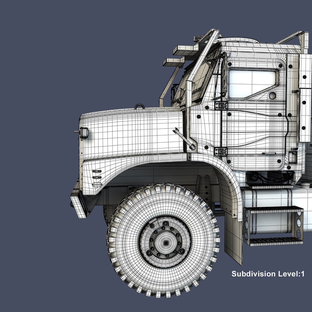 Oshkosh Mtvr Amk27 3d Model