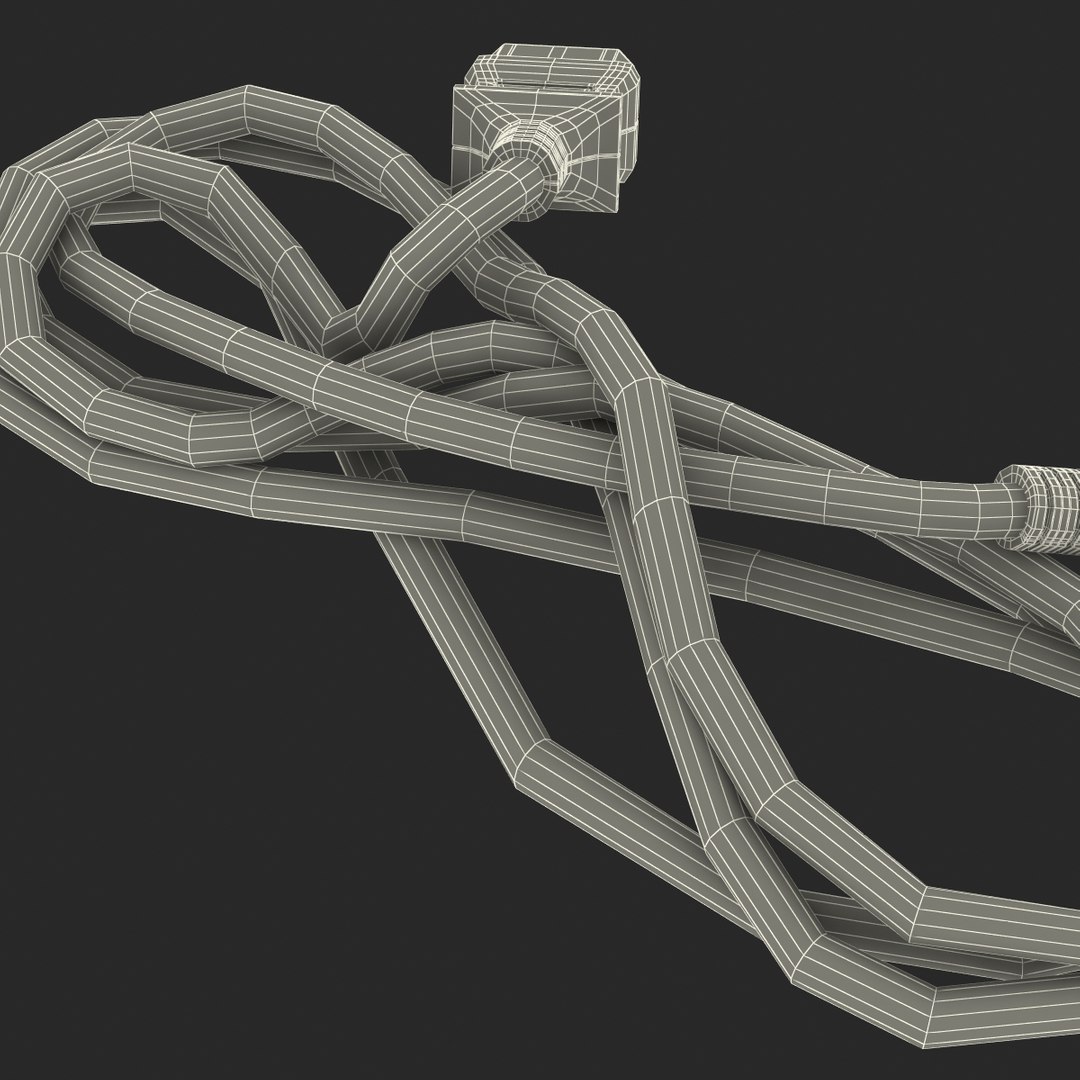 Power Cord White 3d Model