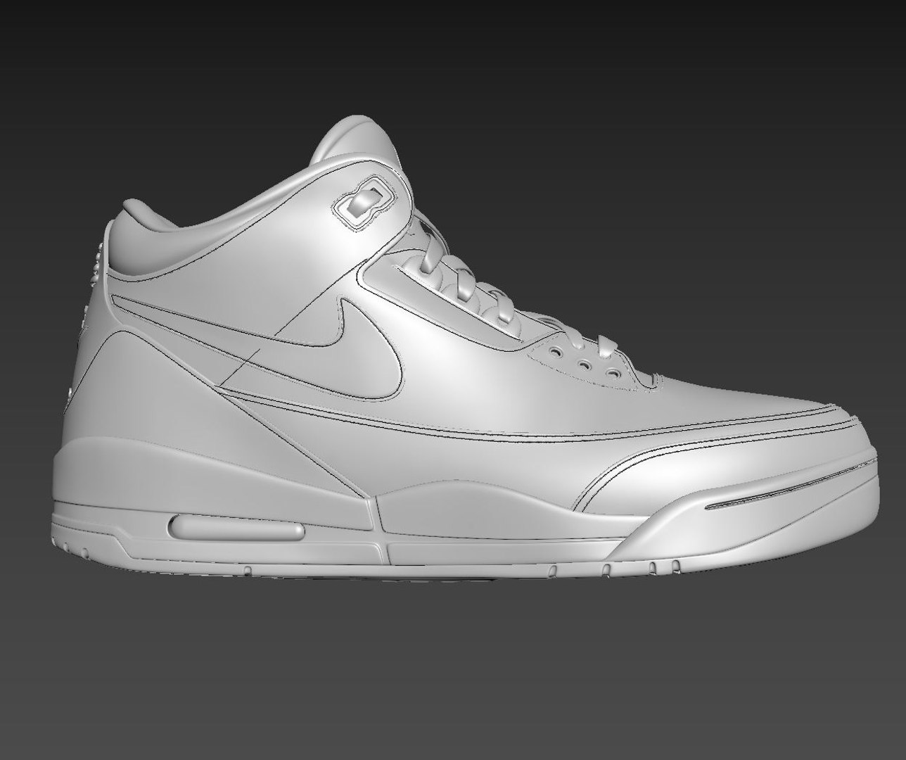 Nike Air Jordan 3 Sneaker 3D Model - TurboSquid 1729748