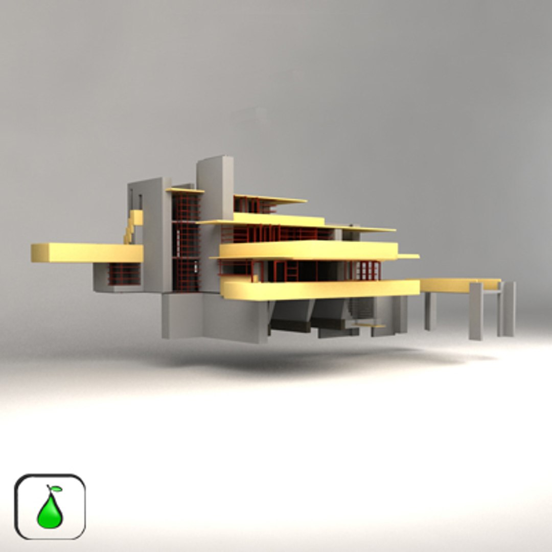 Frank Wright S Falling Water 3d Max