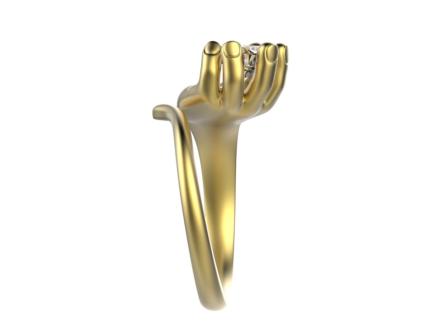 Jewelry Hand Shaped Ring 0031 V2 1 Of Gold With Gem 3D - TurboSquid 2056199