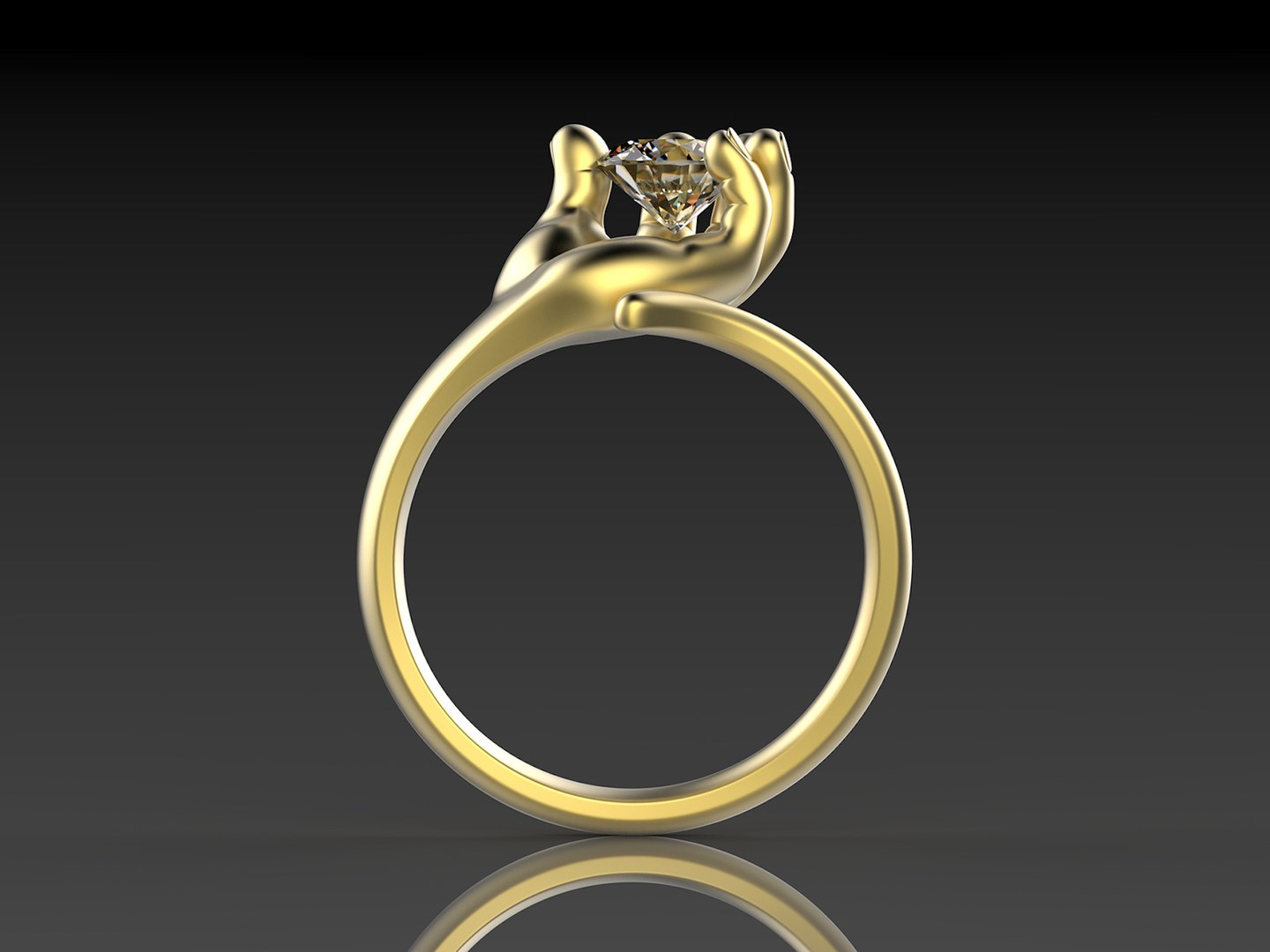 Jewelry Hand Shaped Ring 0031 V2 1 Of Gold With Gem 3D - TurboSquid 2056199