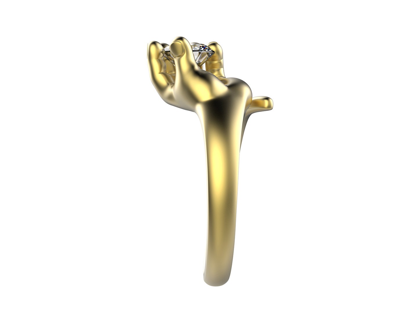Jewelry Hand Shaped Ring 0031 V2 1 Of Gold With Gem 3D - TurboSquid 2056199