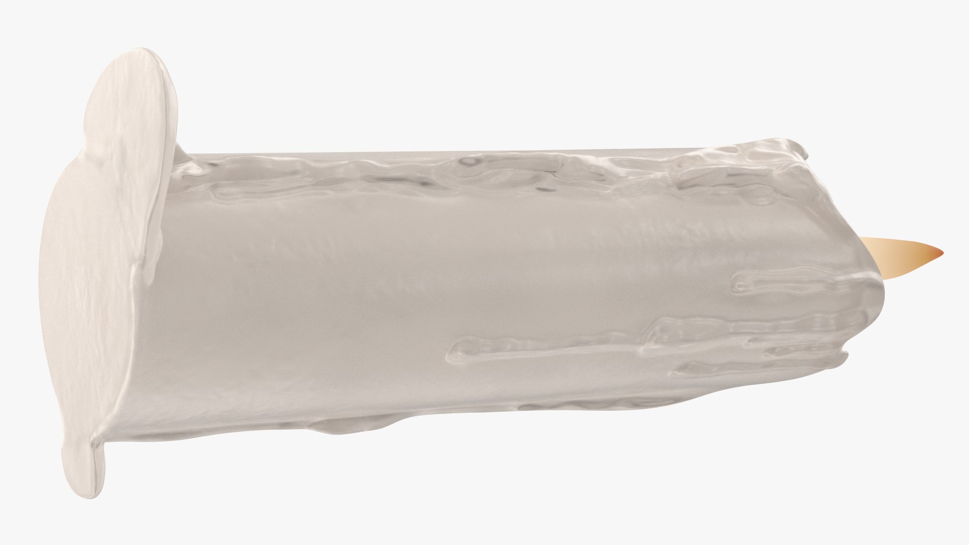 3D Half Melted Candle White - TurboSquid 2094892