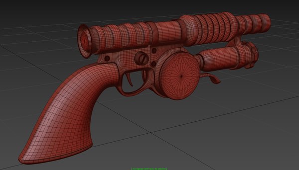 3D retro gun steampunk model - TurboSquid 1279203