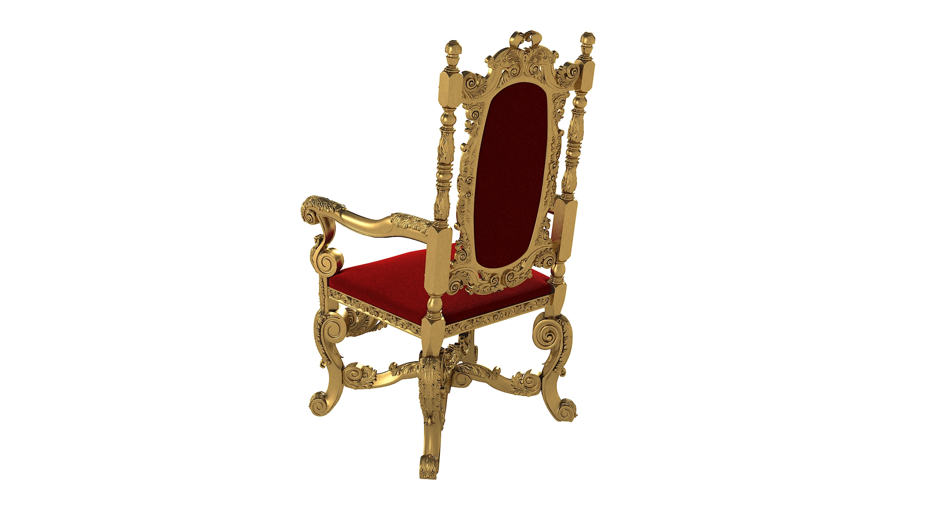 3D model english 1680 classic throne - TurboSquid 1348762
