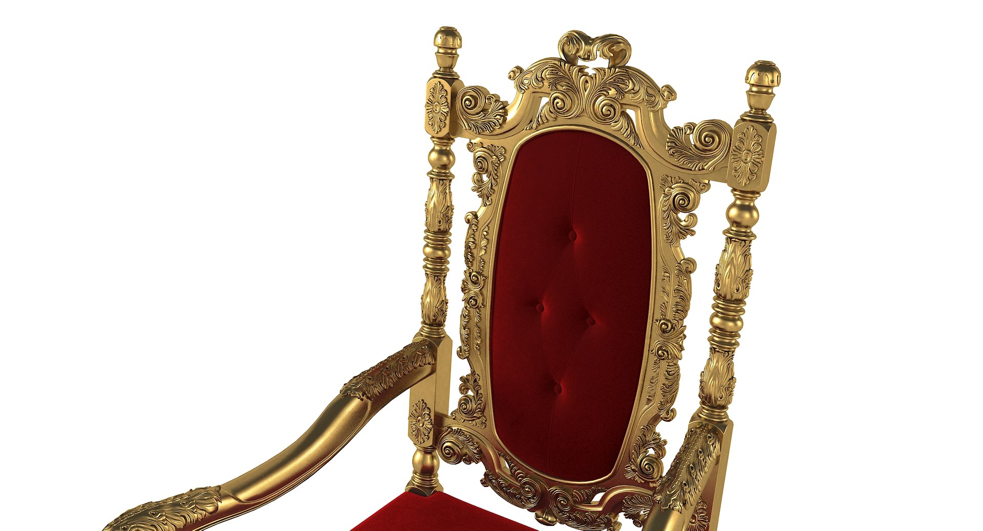 3D Model English 1680 Classic Throne - TurboSquid 1348762