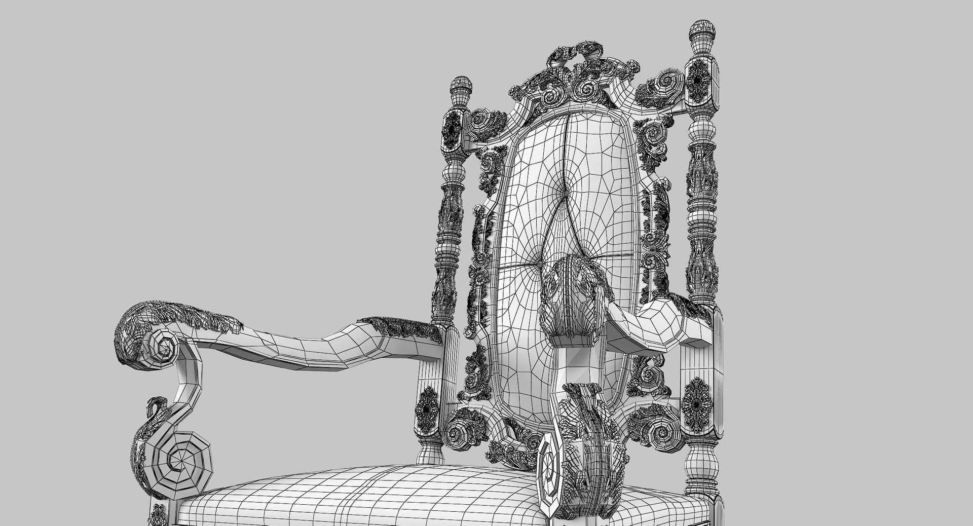 3D model english 1680 classic throne - TurboSquid 1348762