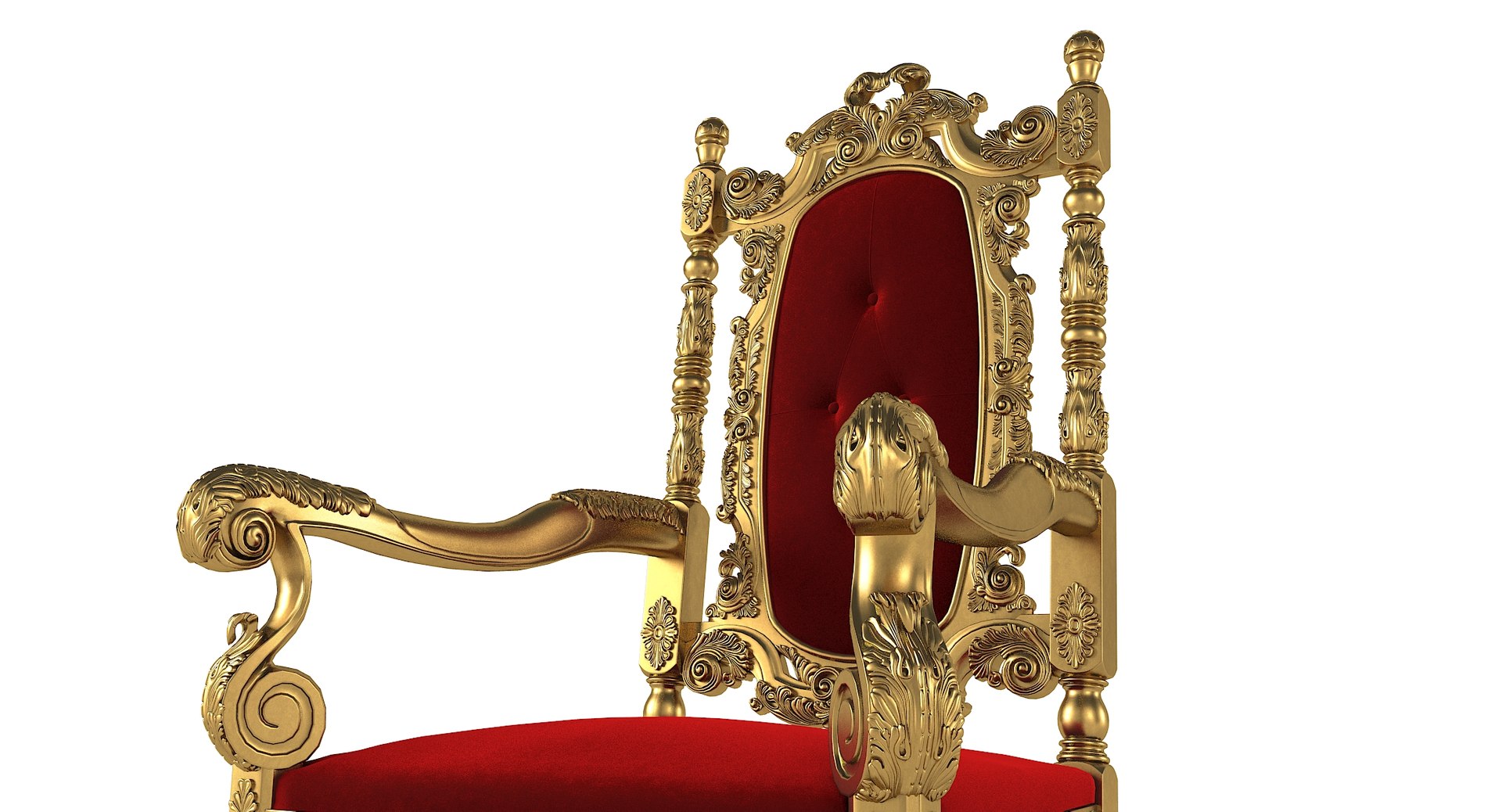 3D Model English 1680 Classic Throne - TurboSquid 1348762