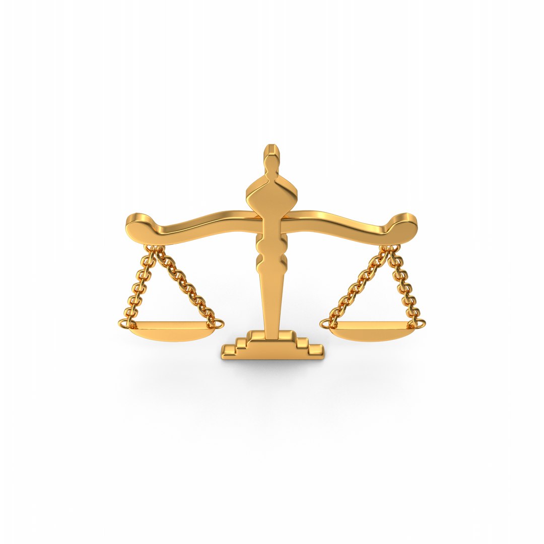 3D Scales Symbol Gold - TurboSquid 2316640