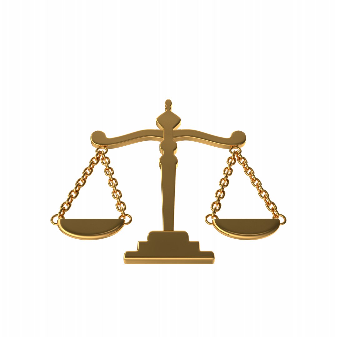 3D Scales Symbol Gold - TurboSquid 2316640