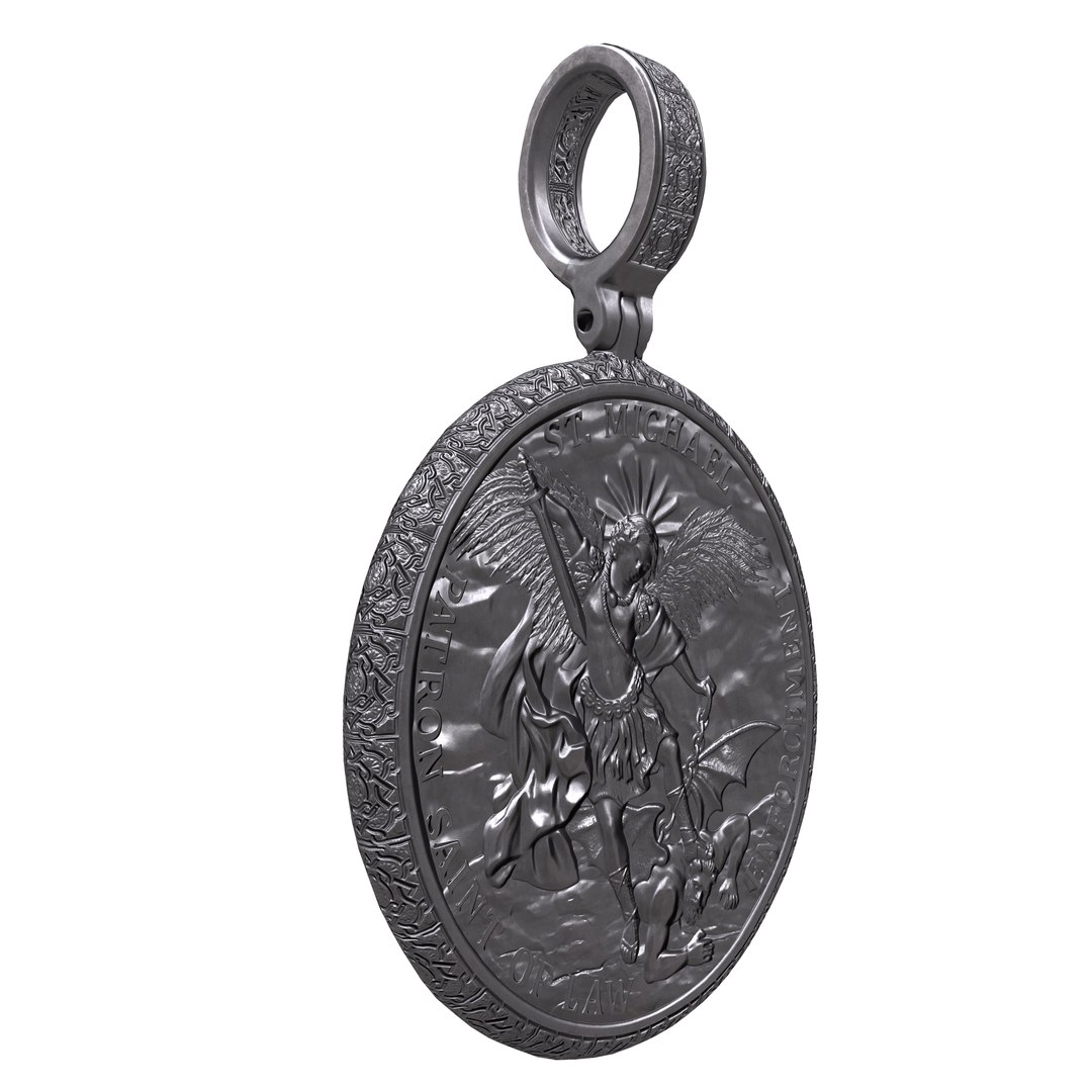 3D Medallion Saint Michael Model - TurboSquid 2327990