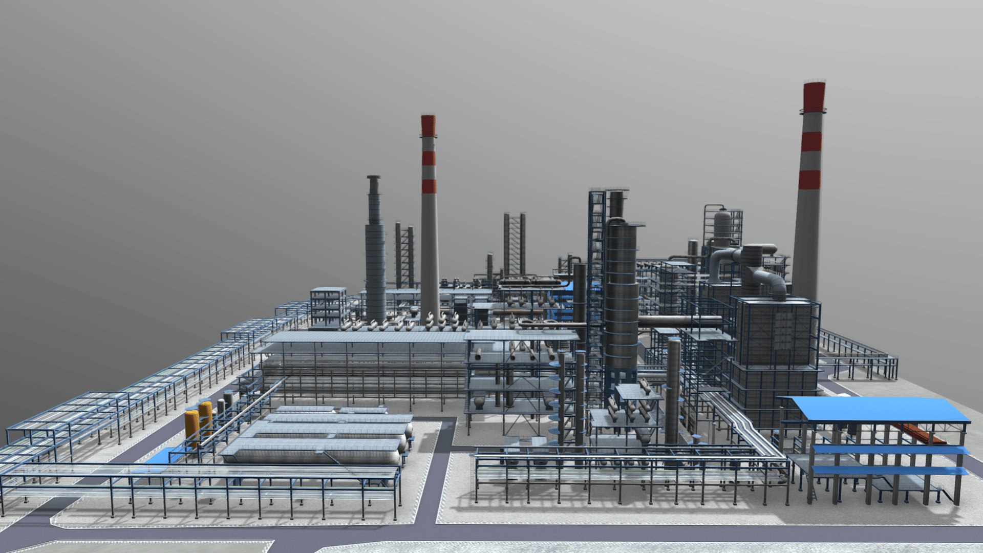3D Oil Refinery Industry - Highly Detailed Model - TurboSquid 2313287
