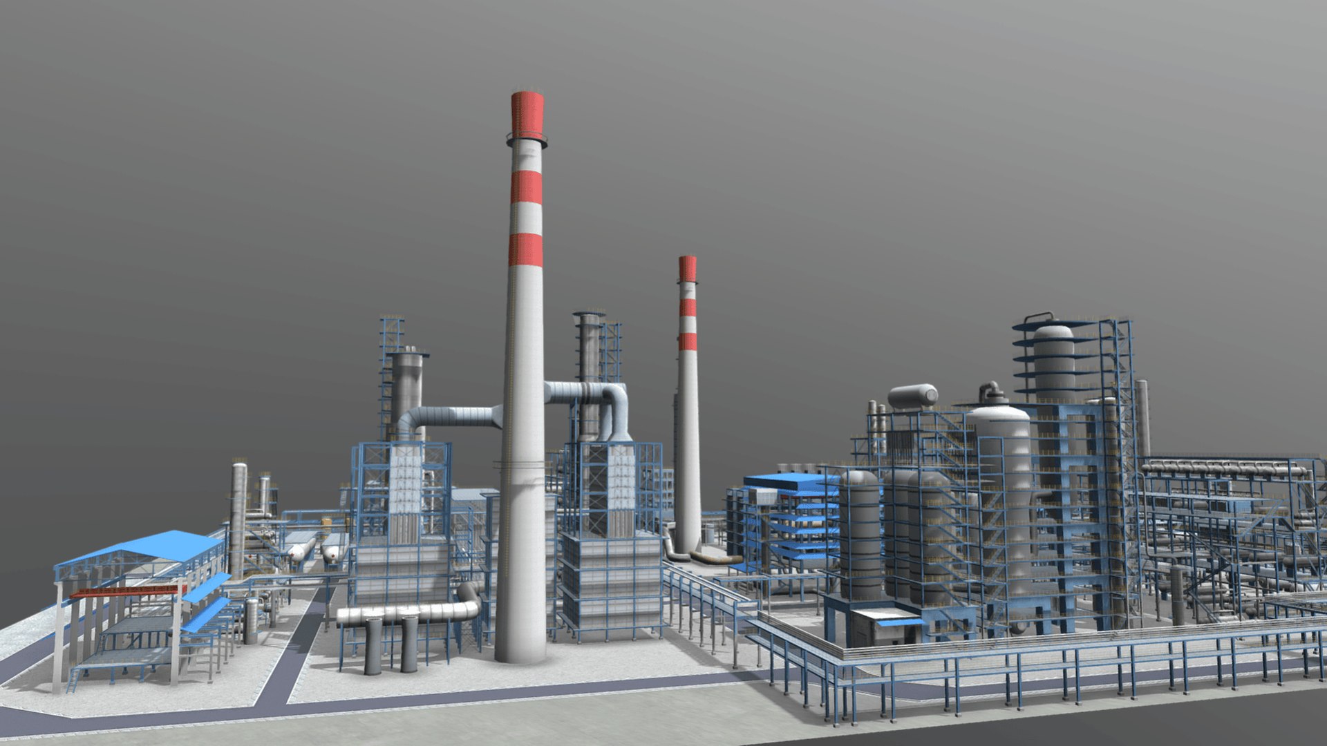 3D Oil Refinery Industry - Highly Detailed Model - TurboSquid 2313287