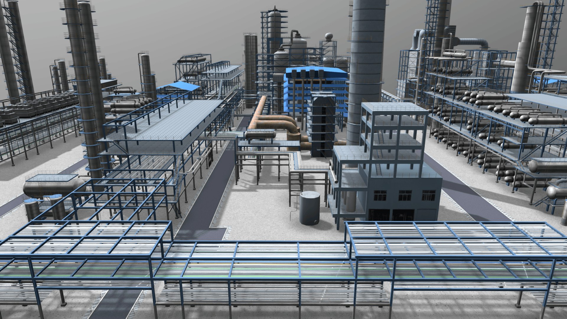 3D Oil Refinery Industry - Highly Detailed Model - TurboSquid 2313287