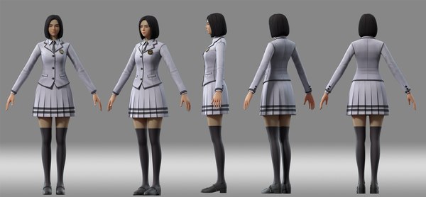 Free 3D School-Girl Models | TurboSquid