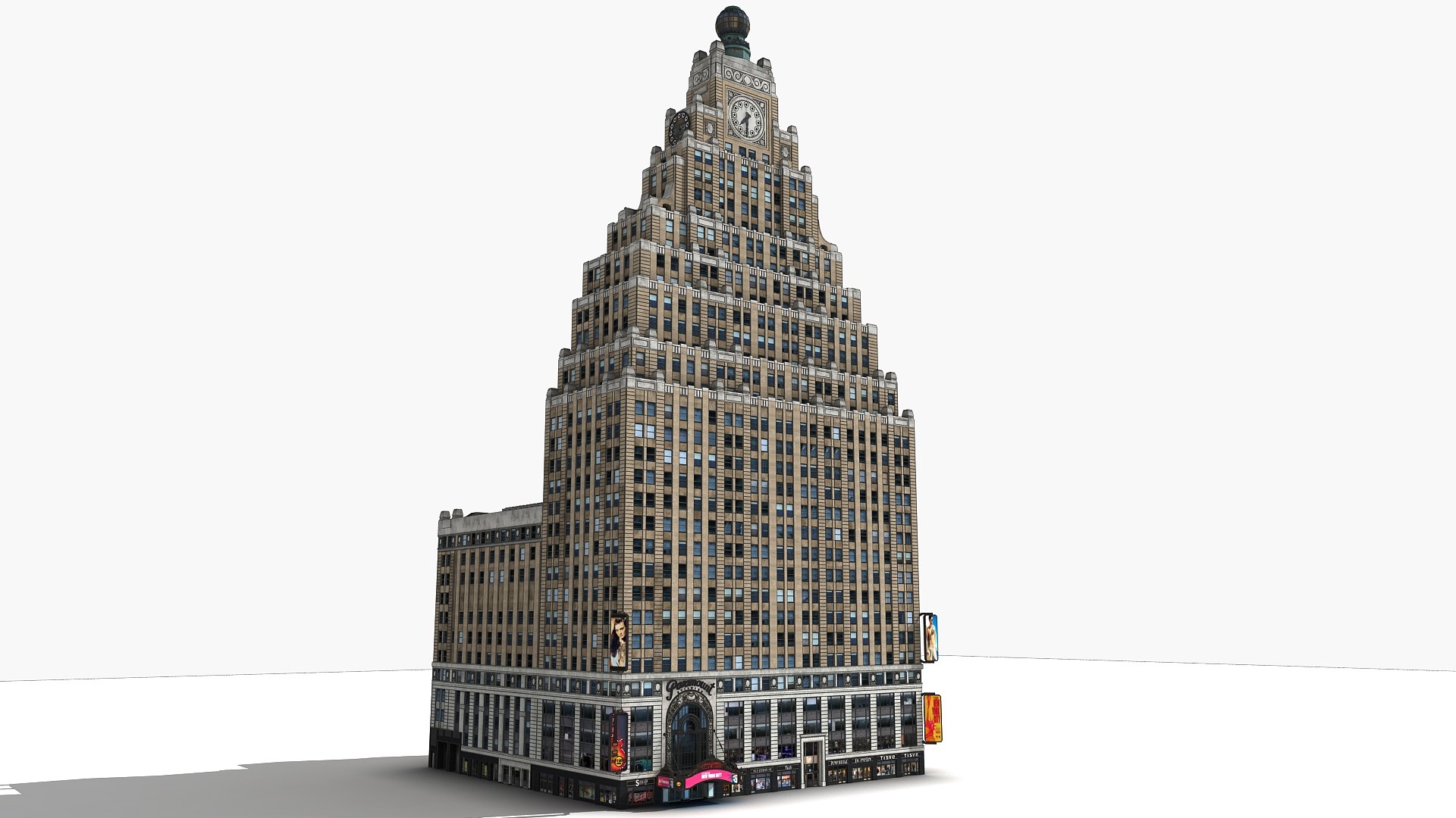 1501 Paramount Building Textured 3D Model - TurboSquid 2156596