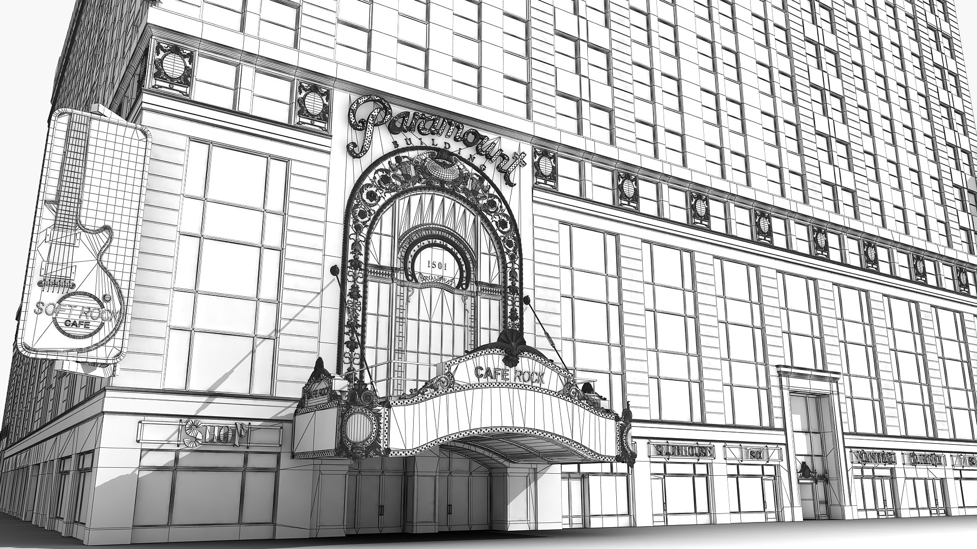 1501 Paramount Building Textured 3D Model - TurboSquid 2156596