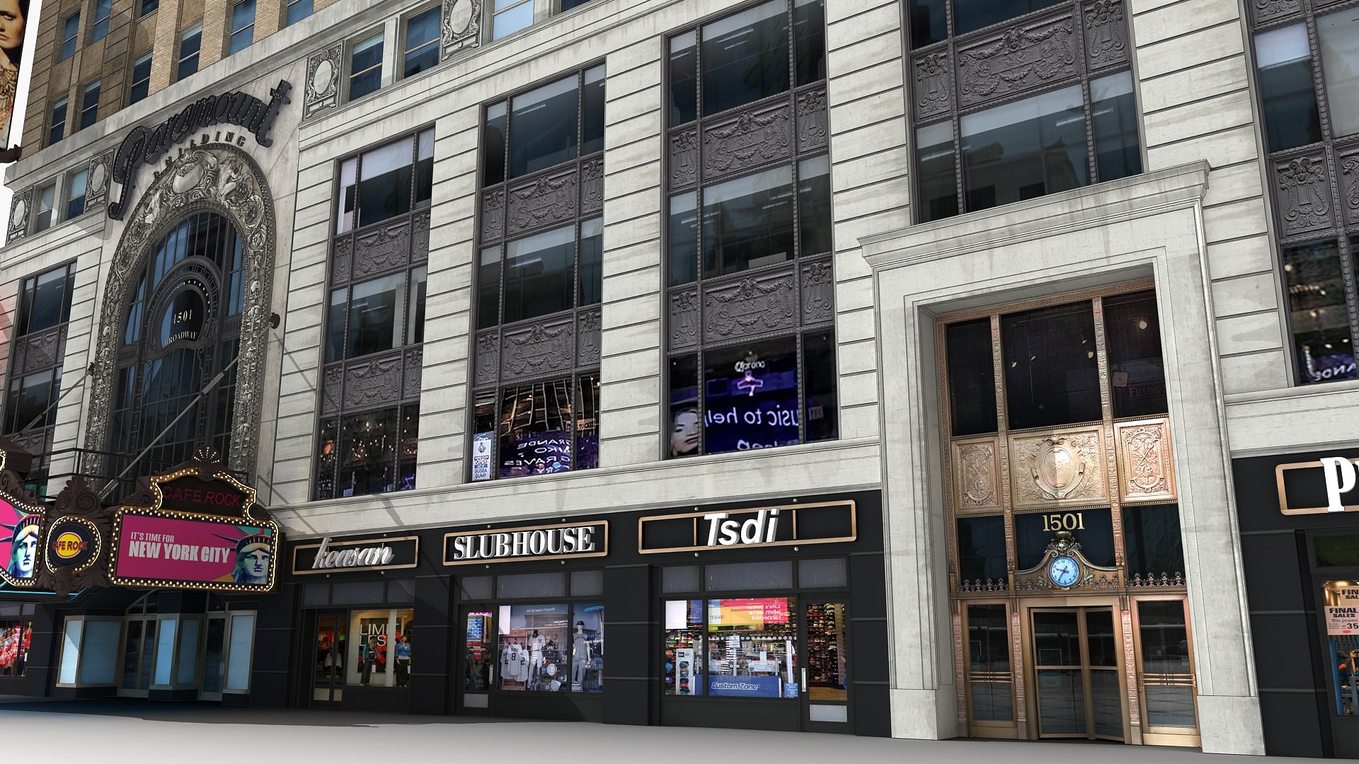 1501 Paramount Building Textured 3D Model - TurboSquid 2156596