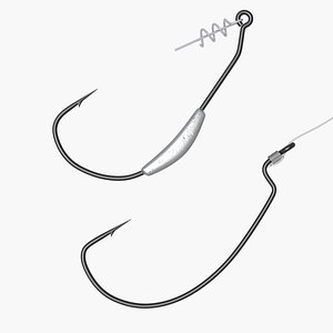 3d treble hook model