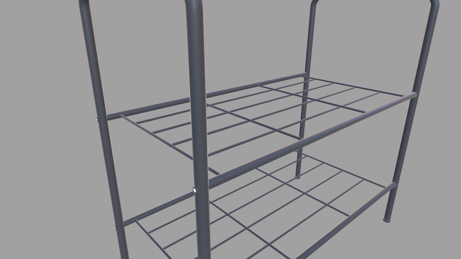 3D Black Metal Garment Rack - TurboSquid 2017314