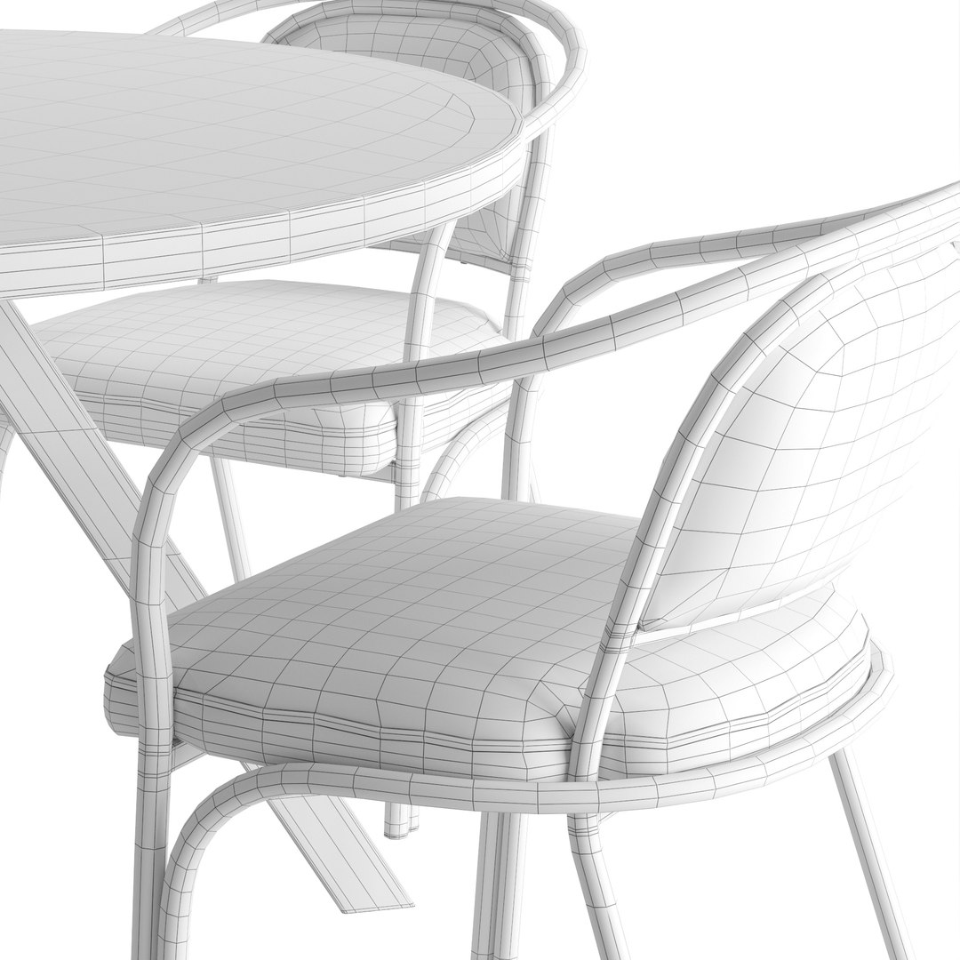 Fargo Lindsay Table And Chair 3D Model - TurboSquid 2233769