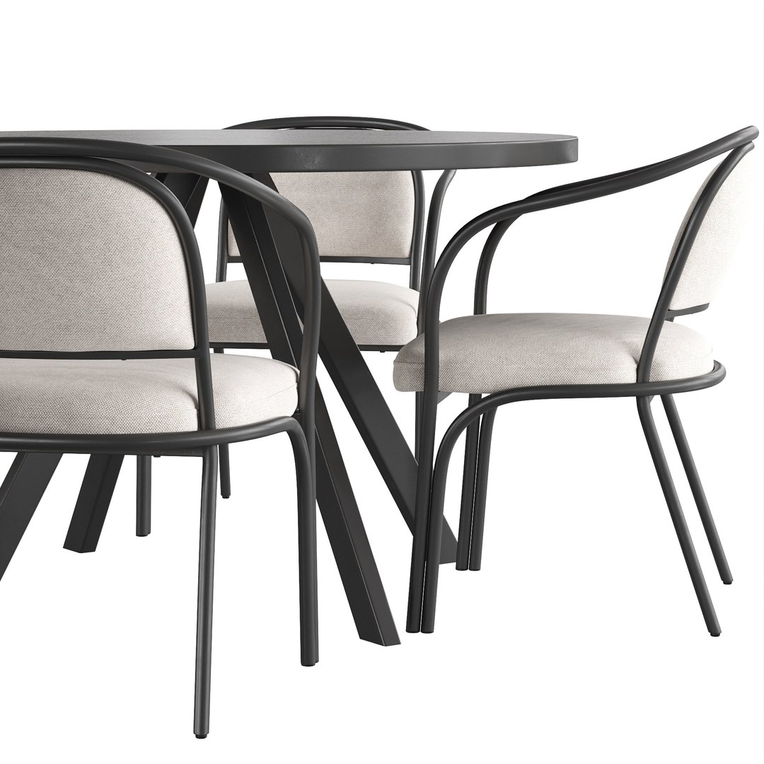 Fargo Lindsay Table And Chair 3D Model - TurboSquid 2233769