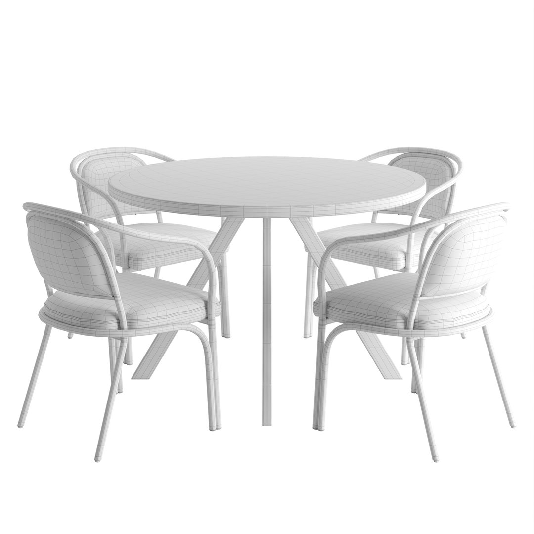 Fargo Lindsay Table And Chair 3D Model - TurboSquid 2233769