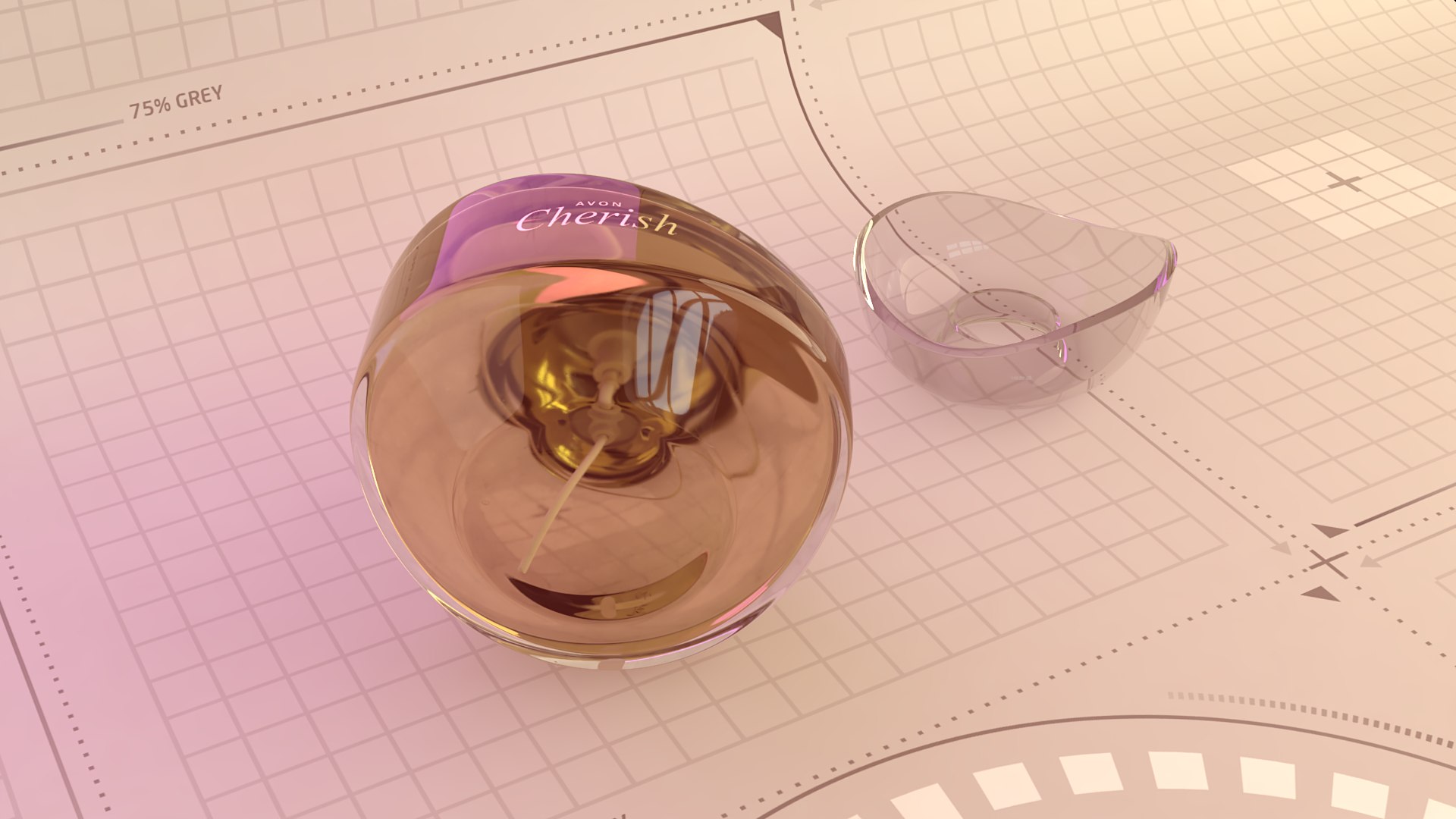 3D Model Avon Cherish Perfume - TurboSquid 2370436