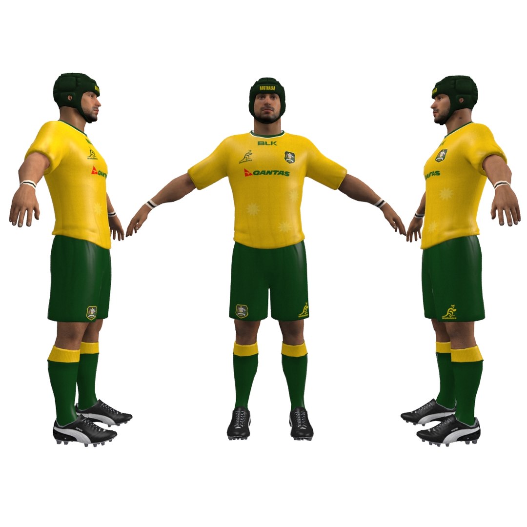 3d Model Of Rugby Player Animations