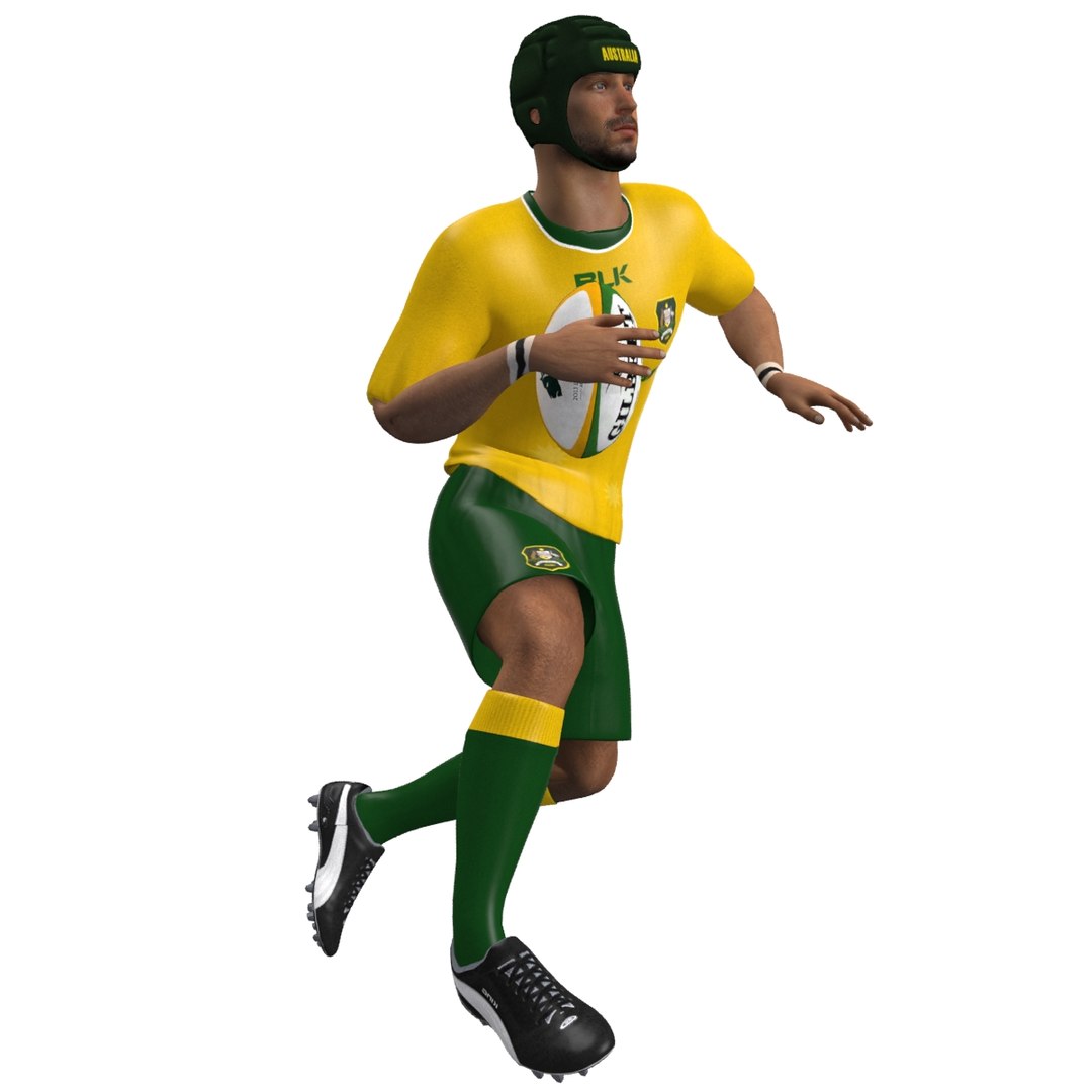 3d Model Of Rugby Player Animations