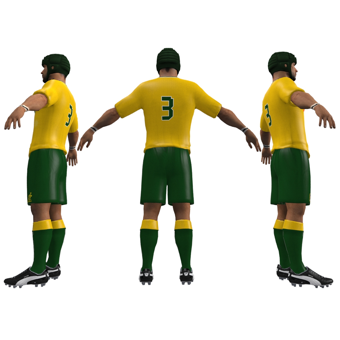 3d model of rugby player animations