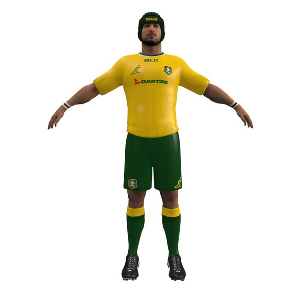 3d model of rugby player animations
