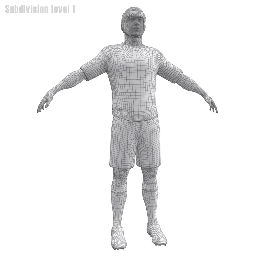 3d Model Of Rugby Player Animations