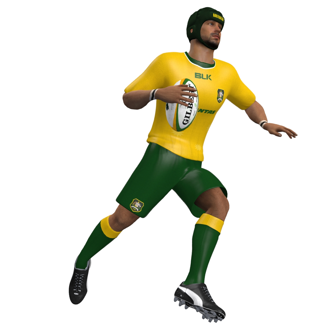 3d model of rugby player animations