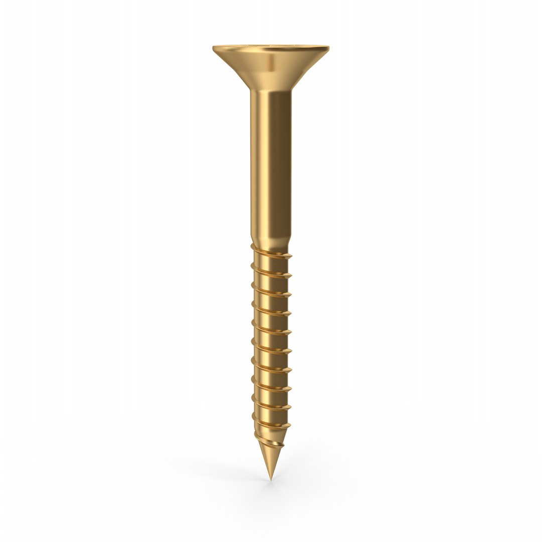 3D Gold Screw - TurboSquid 1926382