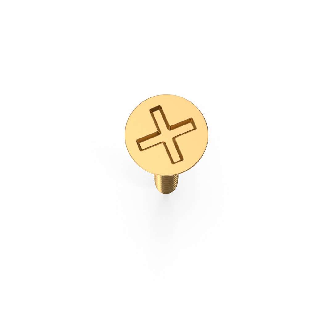 3D Gold Screw - TurboSquid 1926382