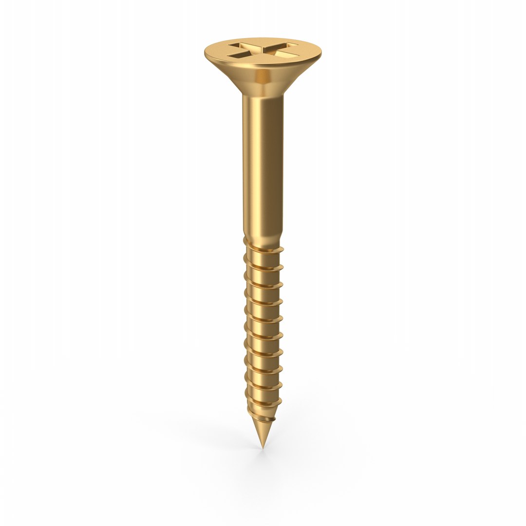 3D Gold Screw - TurboSquid 1926382