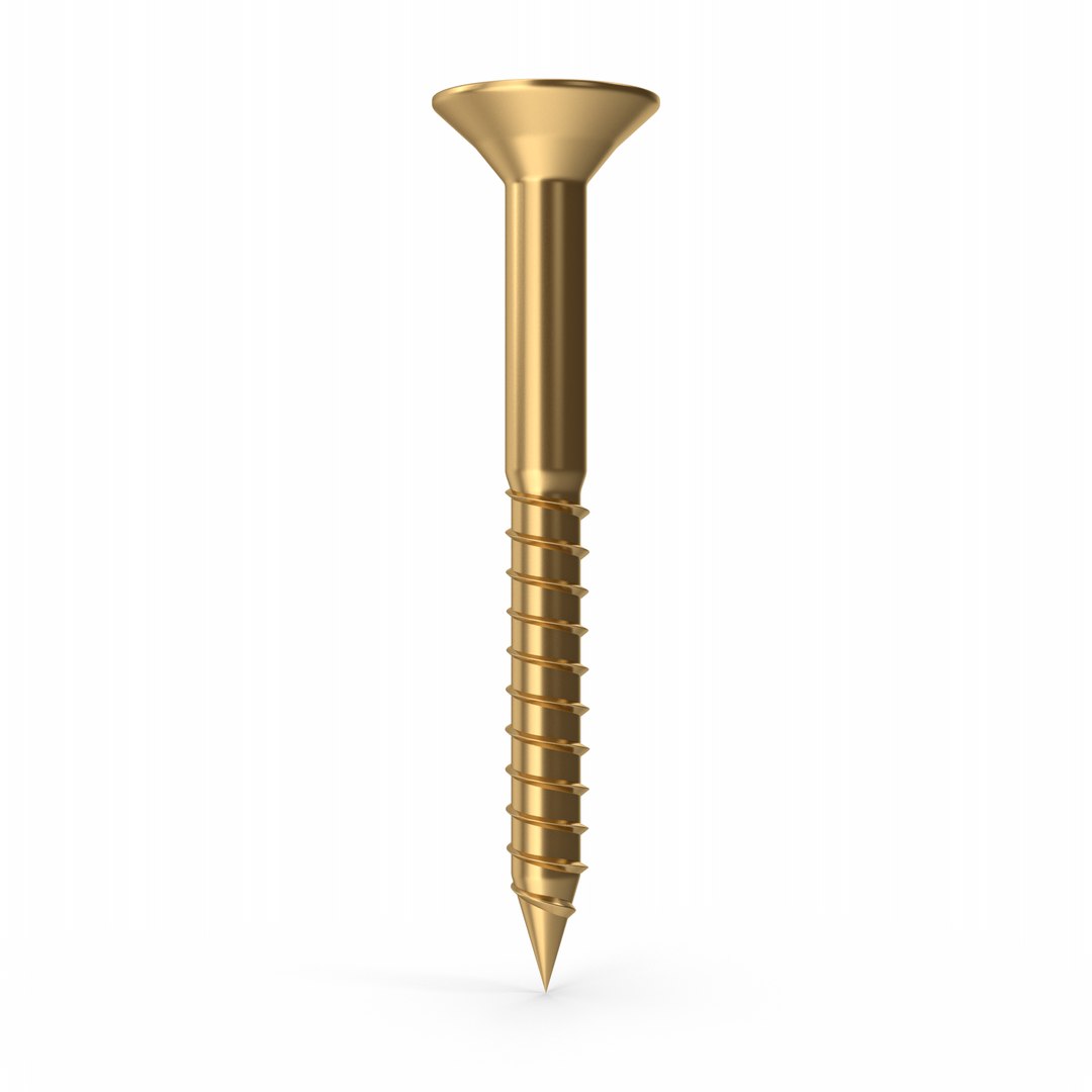3D Gold Screw - TurboSquid 1926382