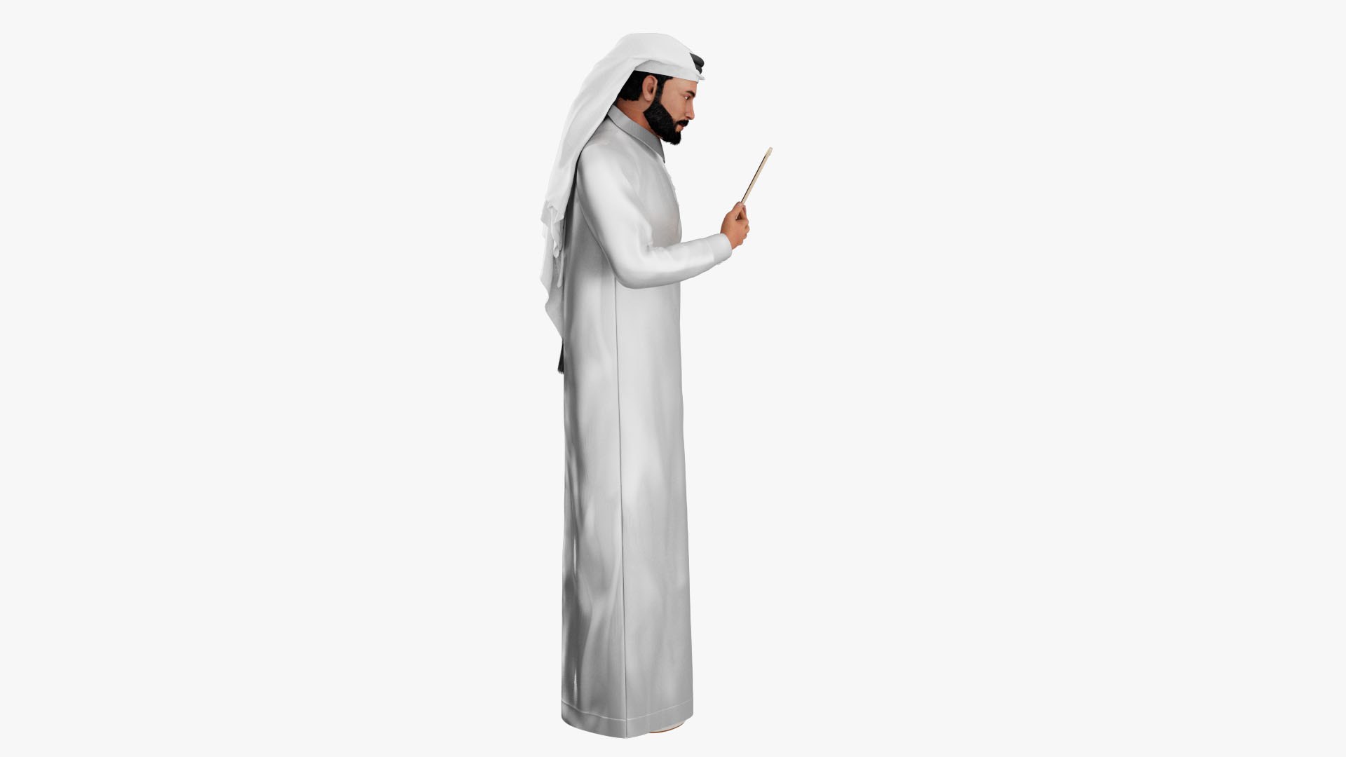 3D Arab Man With I-pad Model - TurboSquid 2163608