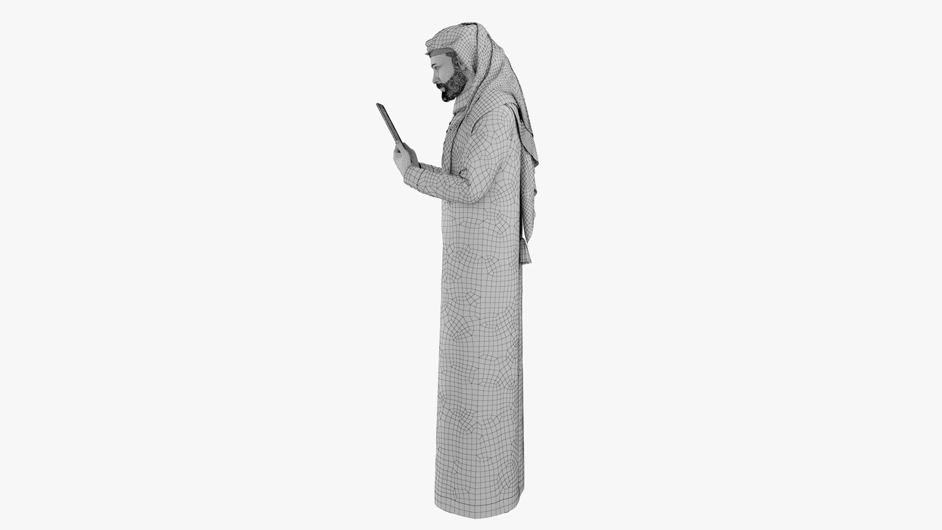 3D Arab Man with i-pad model - TurboSquid 2163608