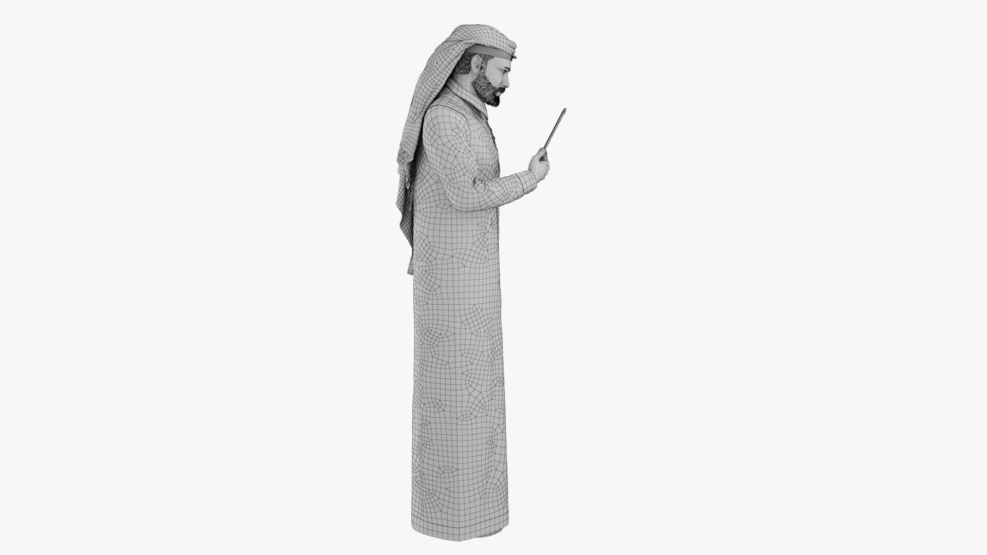 3D Arab Man with i-pad model - TurboSquid 2163608