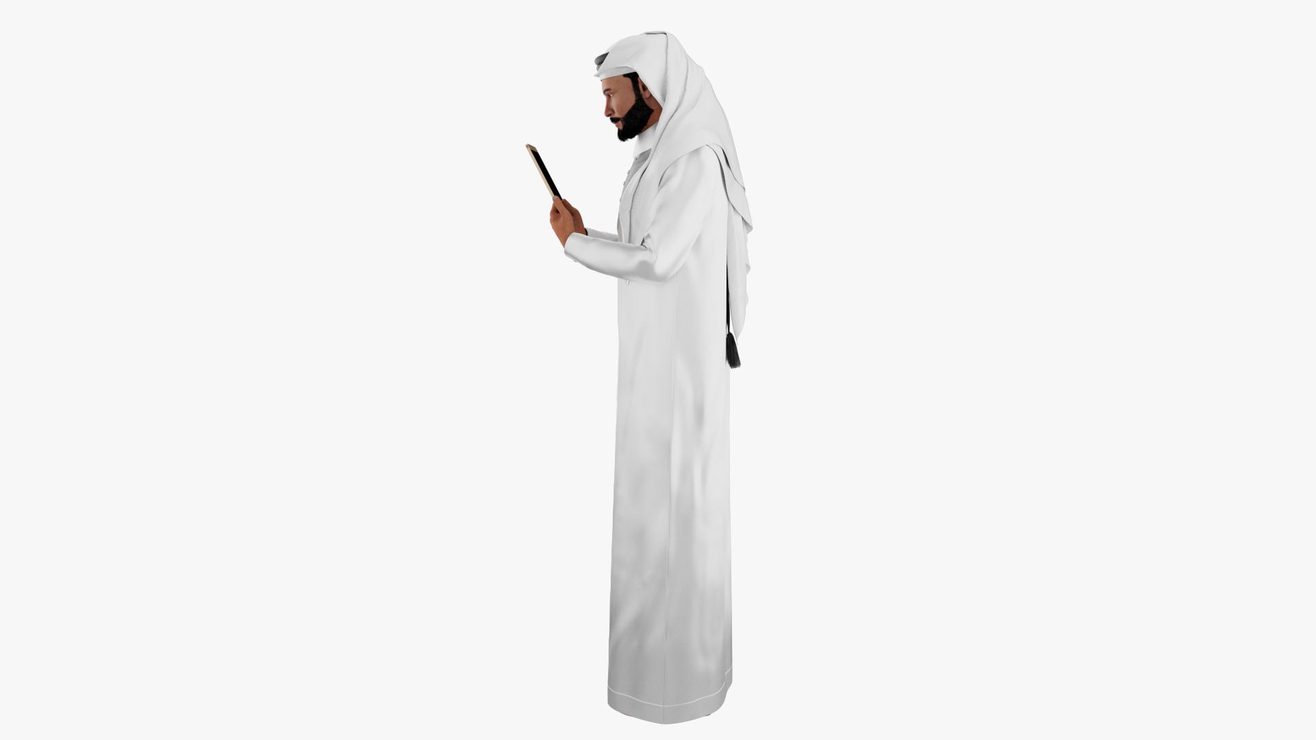 3D Arab Man With I-pad Model - TurboSquid 2163608