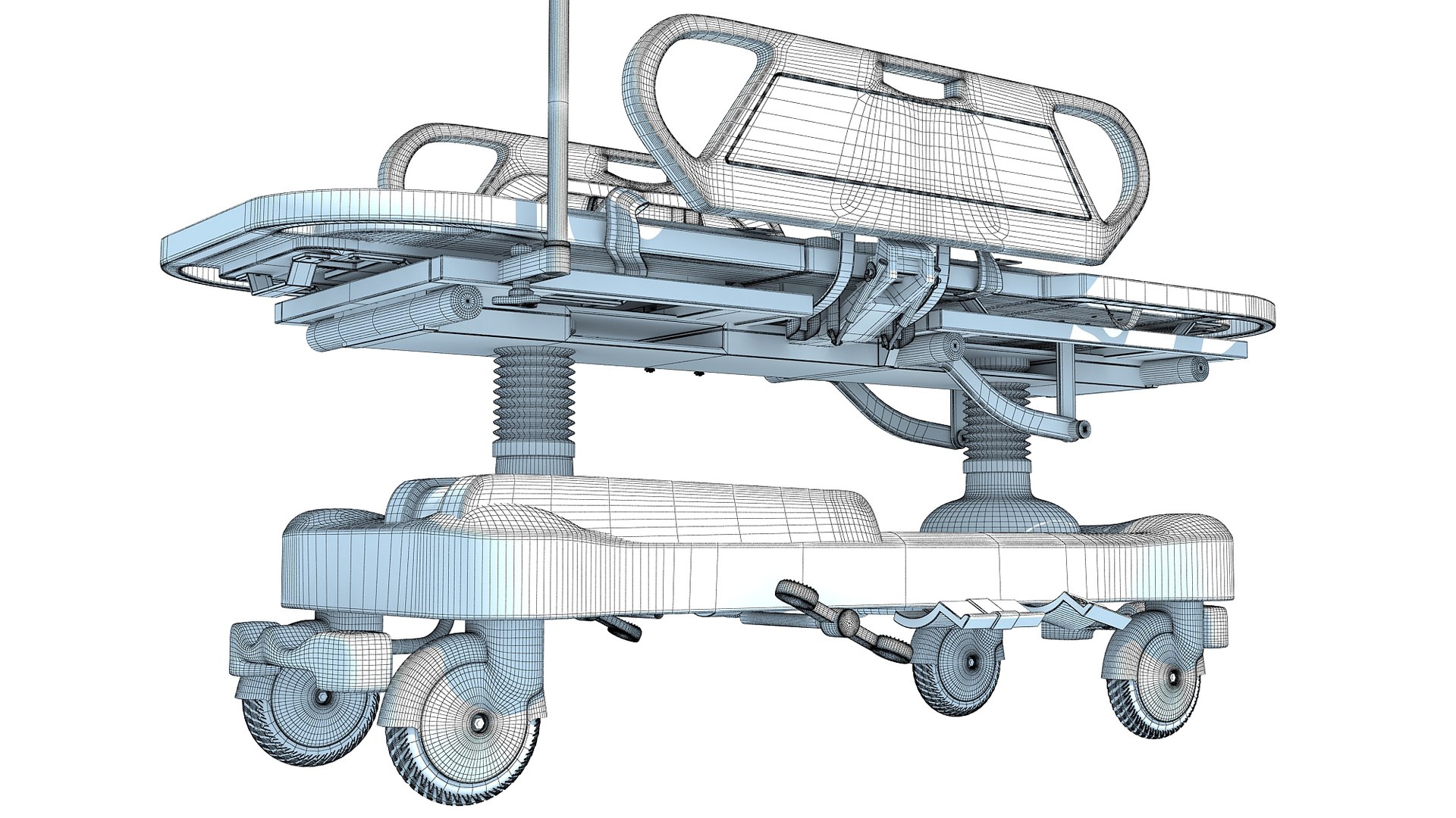 Ambulance Patient Transfer Stretcher 3D Model - TurboSquid 1589054