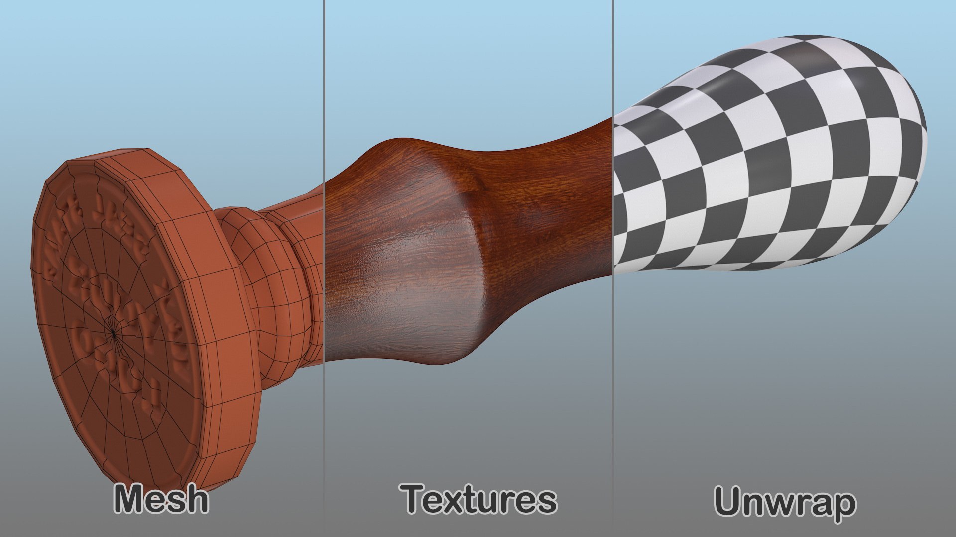 Brass Wax Seal Stamp 3D Model - TurboSquid 1608808